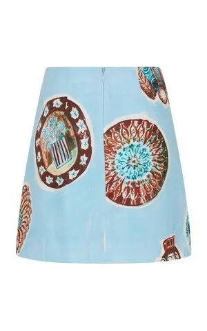 ROAME Myrtle Wrap Linen Mini Skirt