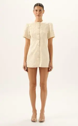 ROAME Carrington Button-front Mini Dress