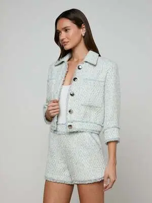 L'Agence Jia Fringed Tweed Jacket