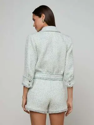 L'Agence Jia Fringed Tweed Jacket
