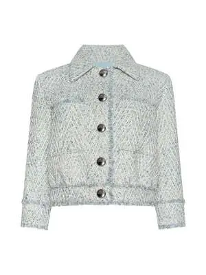 L'Agence Jia Fringed Tweed Jacket