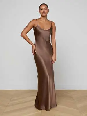 L'Agence Serita Silk Gown - Cardamom