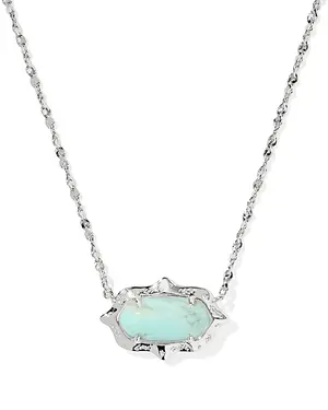 Kendra Scott Elisa Scallop Frame Short Pendant Necklace, 16 - Rhod Sea G
