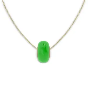 MOON & MEADOW 14k Yellow Jade Rondelle Pendant Necklace - Gold