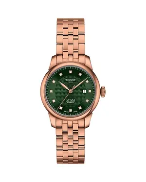 TISSOT Le Locle Watch, 29mm - Green/rose Gold