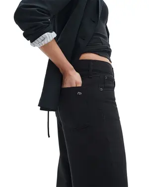 Rag & Bone Andi High-rise Wide-leg Jeans - Black
