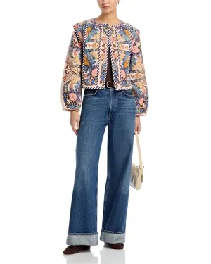 Farm Rio Printed Quilted Jacket
