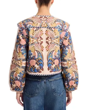 Farm Rio Printed Quilted Jacket