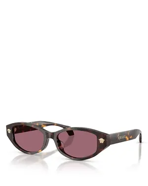 Versace Cat Eye Sunglasses, 54mm - Havana