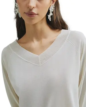 Marella Mlmtubo Tulle Look Sweater - Wool White