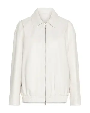 Marella Vertice Nappa Leather Blouson Jacket