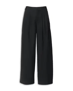 Rag & Bone Chappell Wide Leg Pleated Pants - Black