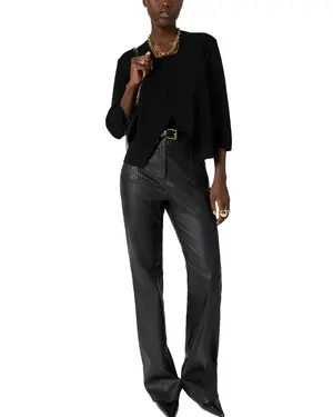Gerard Darel Lynaya Edge To Edge Cardigan - Black