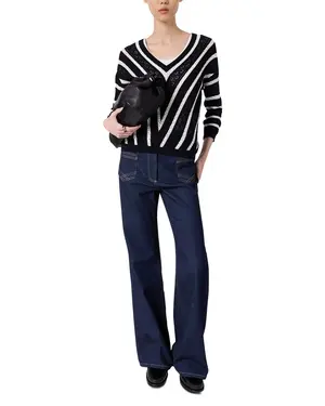 Gerard Darel Loretta V-neck Sweater - Navy