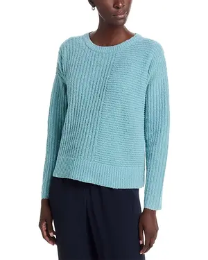 Eileen Fisher Peruvian Cotton Cloud Crew Neck Top - Seafoam