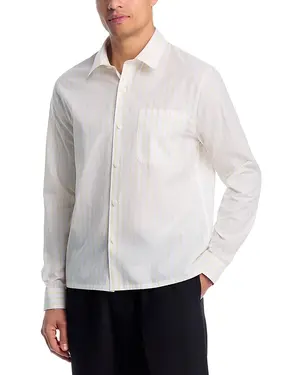 Vince Straight Hem Single Pocket Shirt