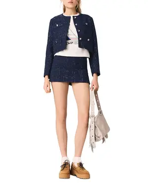 Maje Short Jacket With Patch Pockets