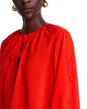 TOCCIN Oletta Long Sleeve Blouse With Tie Detail