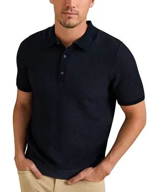 RHONE Mercer Knit Polo Shirt - True Navy