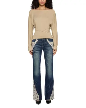 EB DENIM Zinnia Long Sleeve Top - Sand