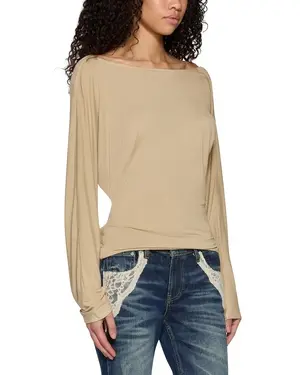 EB DENIM Zinnia Long Sleeve Top - Sand