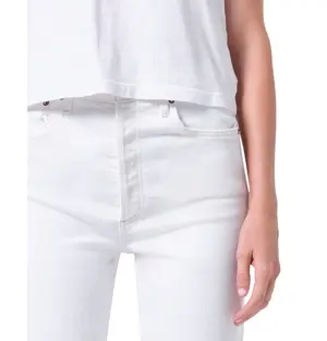 AGOLDE 90s Pinch Waist High Rise Straight Jeans - Marshmallow