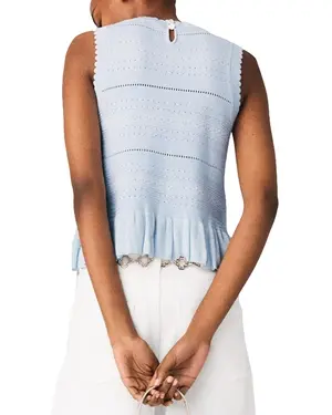 Maje Ruffled Knit Top
