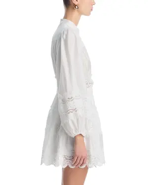 Aqua Swirl Lace Mini Dress