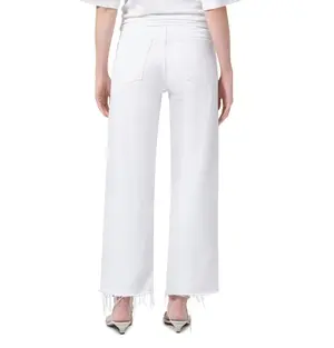 AGOLDE Ren High-rise Wide-leg Jeans - Marshmallow