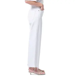 AGOLDE Ren High-rise Wide-leg Jeans - Marshmallow