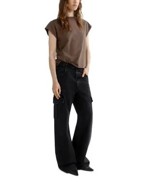 AGOLDE Bryce Cap Sleeve Tee - Uniform
