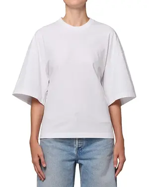 AGOLDE Ellery Cinched Back Tee - White