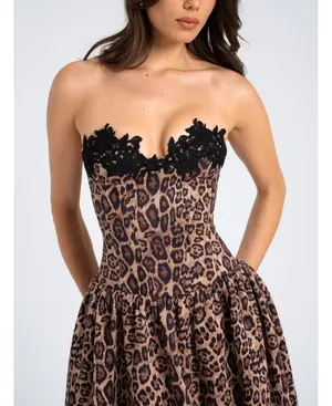 MISS CIRCLE NEW YORK Uchenna Strapless Midi Dress