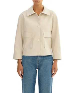 LAMARQUE Elara Faux Leather Jacket - Bone