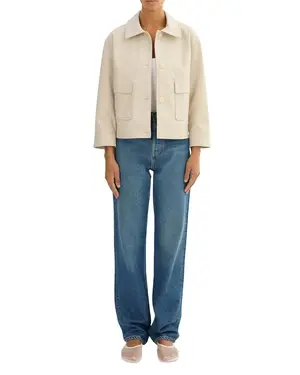 LAMARQUE Elara Faux Leather Jacket - Bone