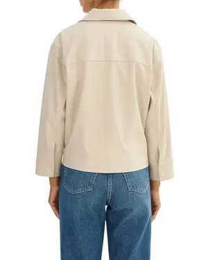 LAMARQUE Elara Faux Leather Jacket - Bone