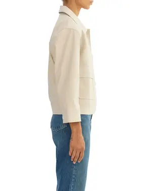 LAMARQUE Elara Faux Leather Jacket - Bone