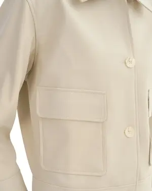 LAMARQUE Elara Faux Leather Jacket - Bone
