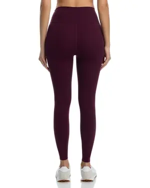 Splits59 Mia Rigor Striped Leggings - Dark Cherry/indigo