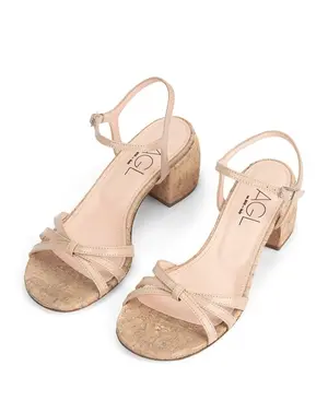 Agl Patent Leather Block Heel Sandals - Basic