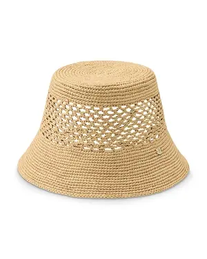 Helen Kaminski Hana Raffia Bucket Hat - Natural