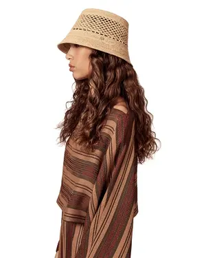 Helen Kaminski Hana Raffia Bucket Hat - Natural