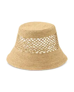 Helen Kaminski Hana Raffia Bucket Hat - Natural