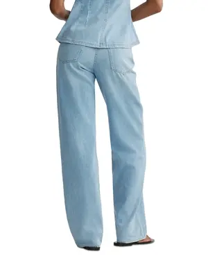 DL1961 Kaylen Soft Curve High Rise Wide Leg Jeans In Aura