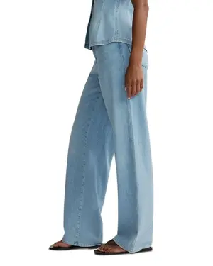 DL1961 Kaylen Soft Curve High Rise Wide Leg Jeans In Aura