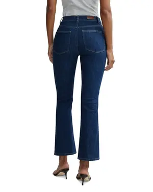 DL1961 Bridget High-rise Instasculpt Bootcut Crop Jeans - Deep Sapphire