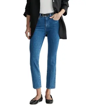DL1961 Mara Mid Rise Instasculpt Straight Ankle Jeans - North Beach