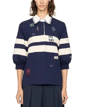 Sea Claira Embroidered Rugby Top
