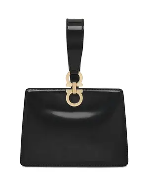 FERRAGAMO Mini Leather Clutch - Nero
