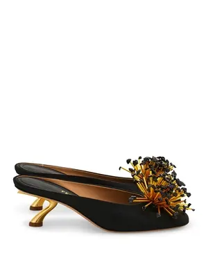 FERRAGAMO Sculptural Heel Mules